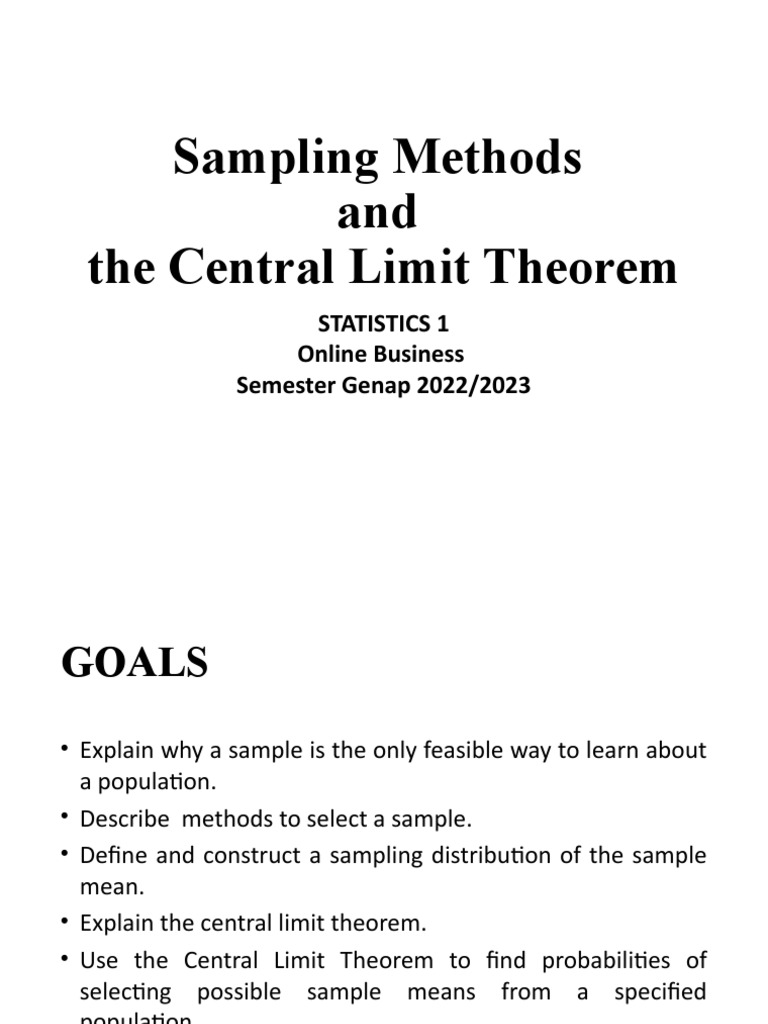 Statistics 1 - Sesi 12 - Sampling Distribution, Estimation and Confidence Interval | Download ...