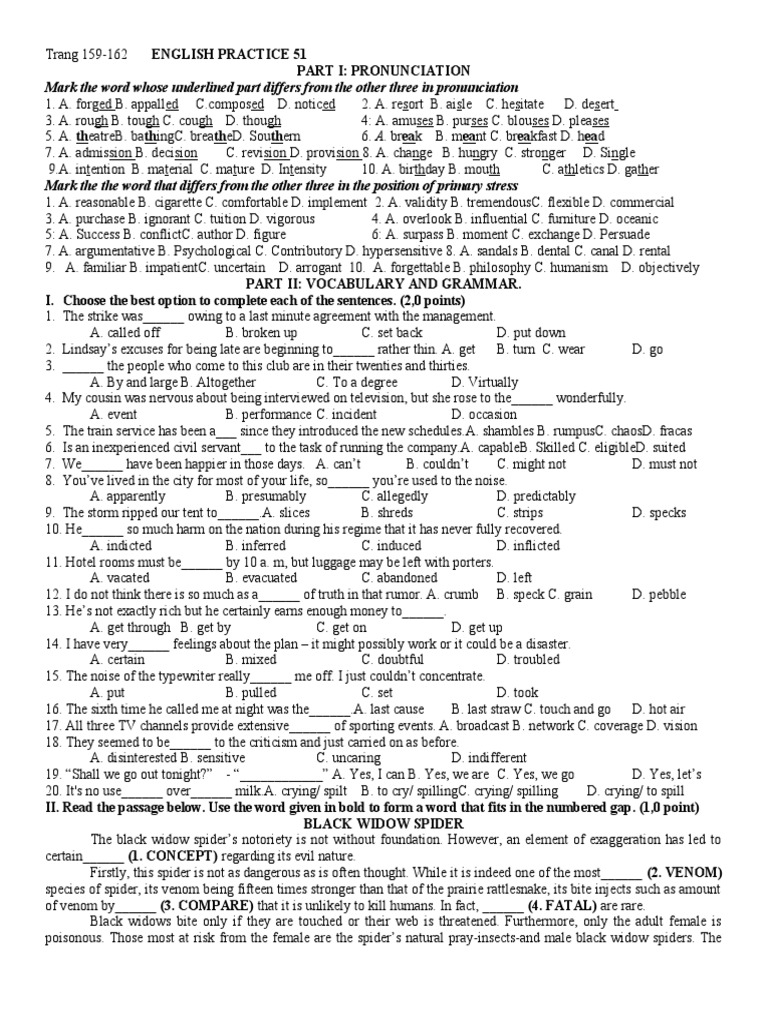English Practice: Pronunciation & Vocabulary | PDF | Thermoregulation ...