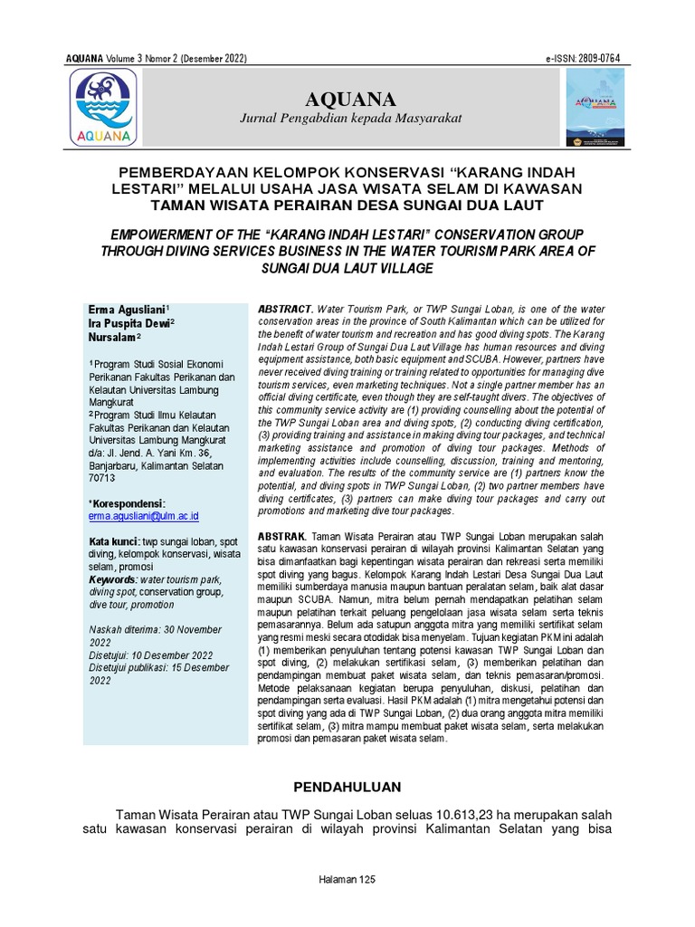 50-Article Text-168-1-10-20230214 | PDF | Penyelaman Bawah Air | Air