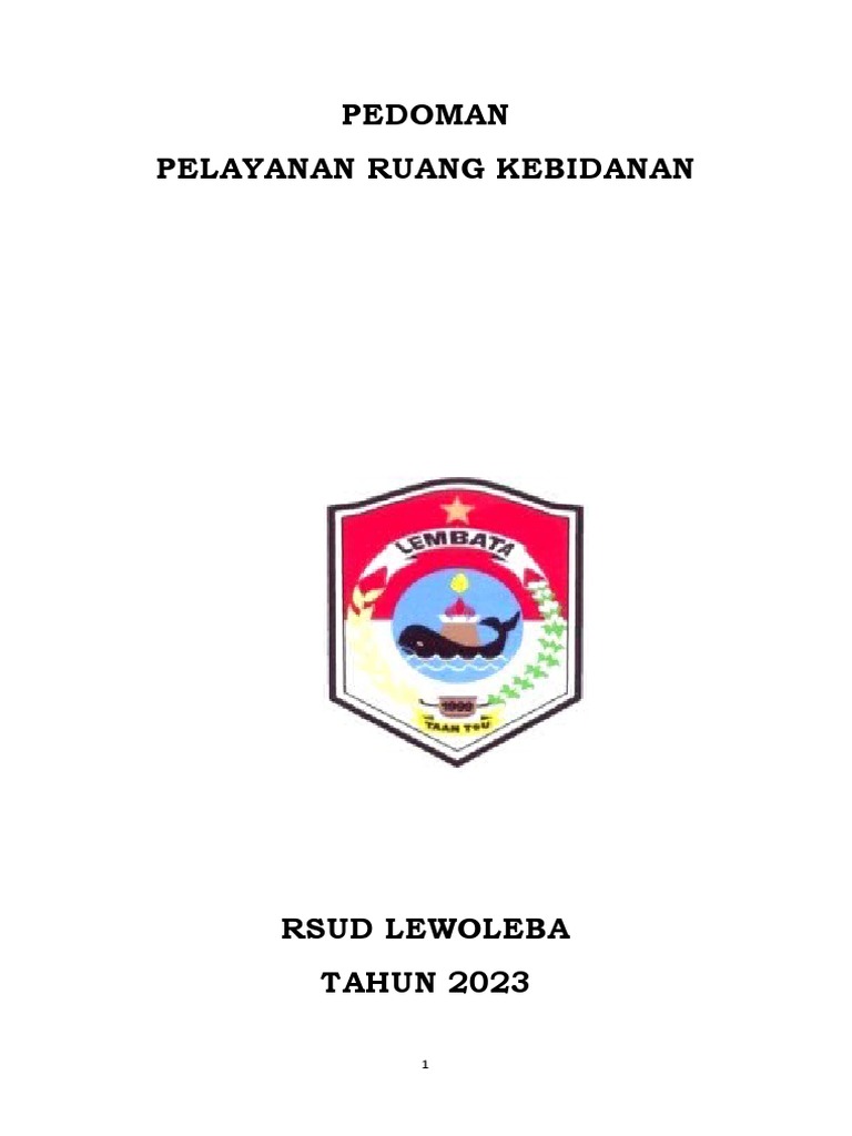 Pedoman Pelayanan Kebidanan RSUD Lewoleba | PDF
