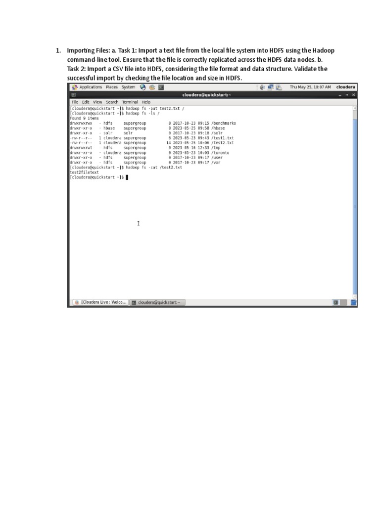 Importing and Exporting Files in Hadoop Distributed File System | PDF | Apache Hadoop | Scalability