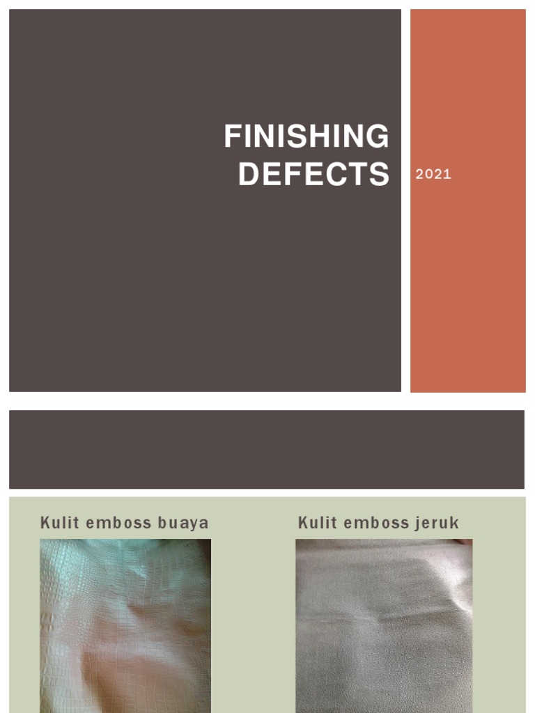 Mengatasi Cacat Finishing Kulit | PDF | Sains & Matematika