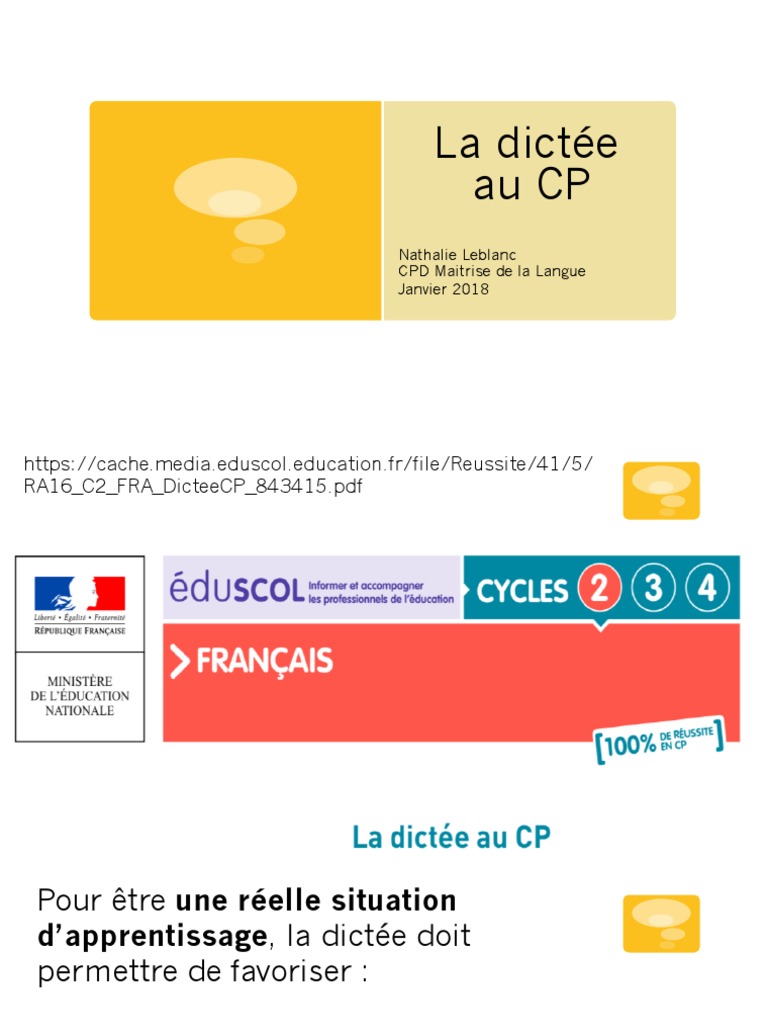 La Dictée | PDF