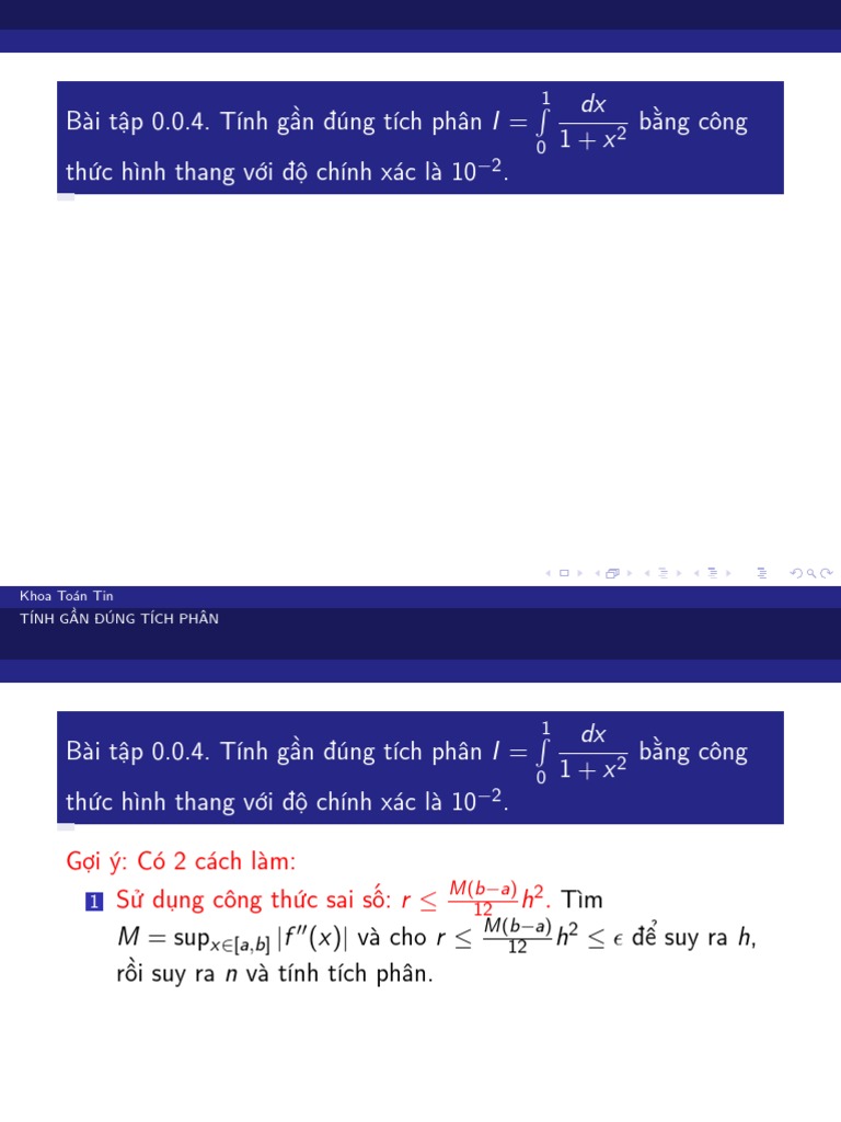 Bai Giang Bai Tap Tich Phan Hinh Thang | PDF