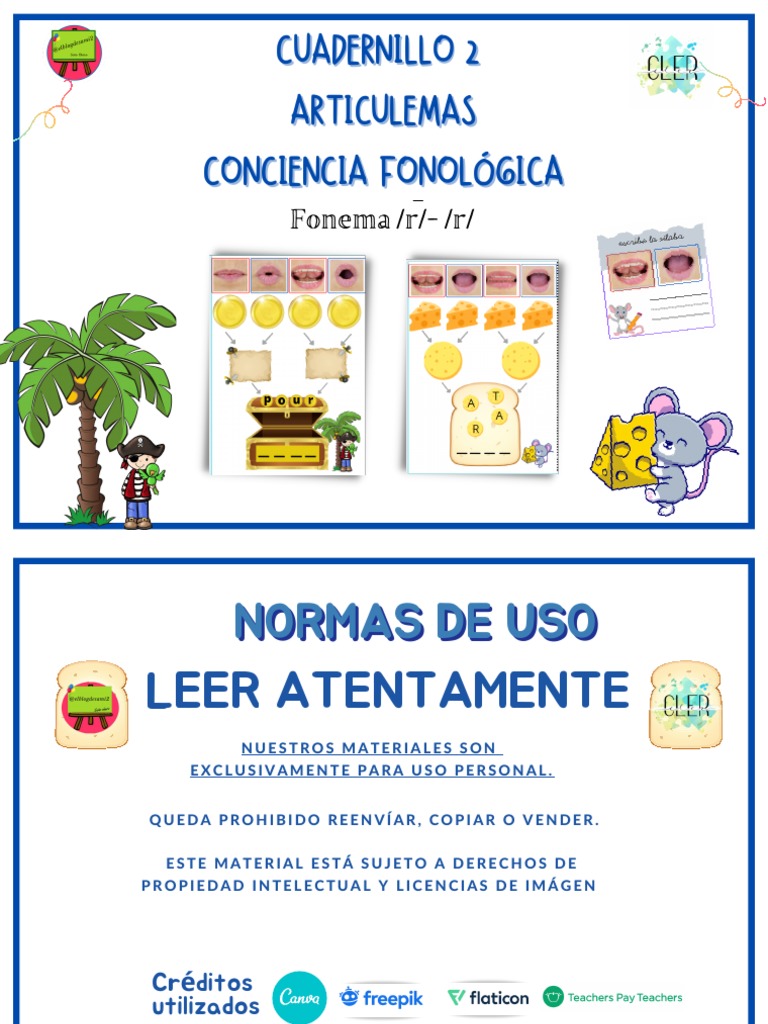 Conciencia Fonologica @elblogdesami2 @cler - Logopedia Articulemas R RR ...