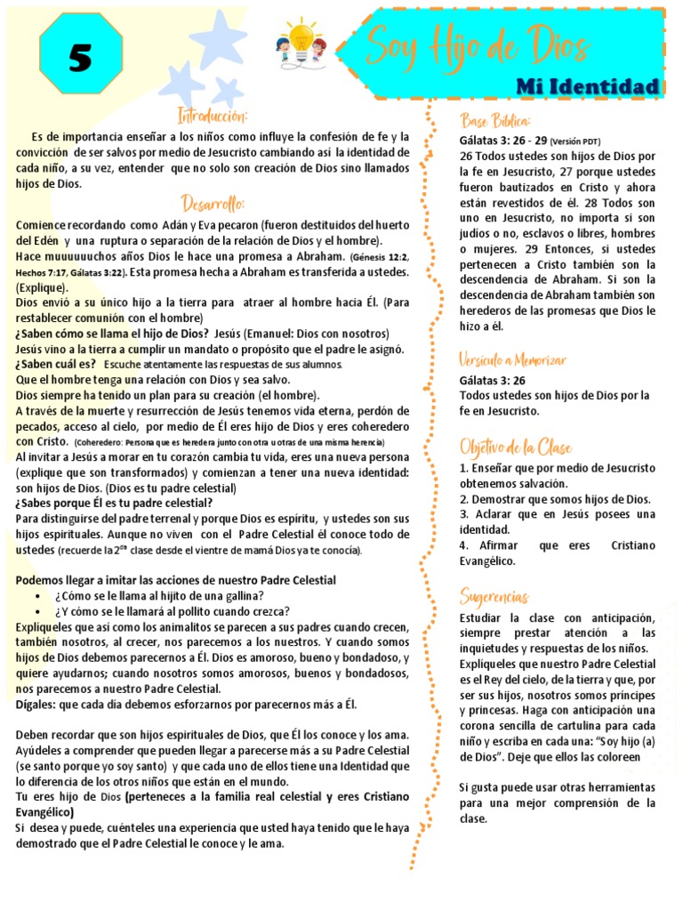 Identidad en Cristo para Niños | PDF | Jesús | Dios