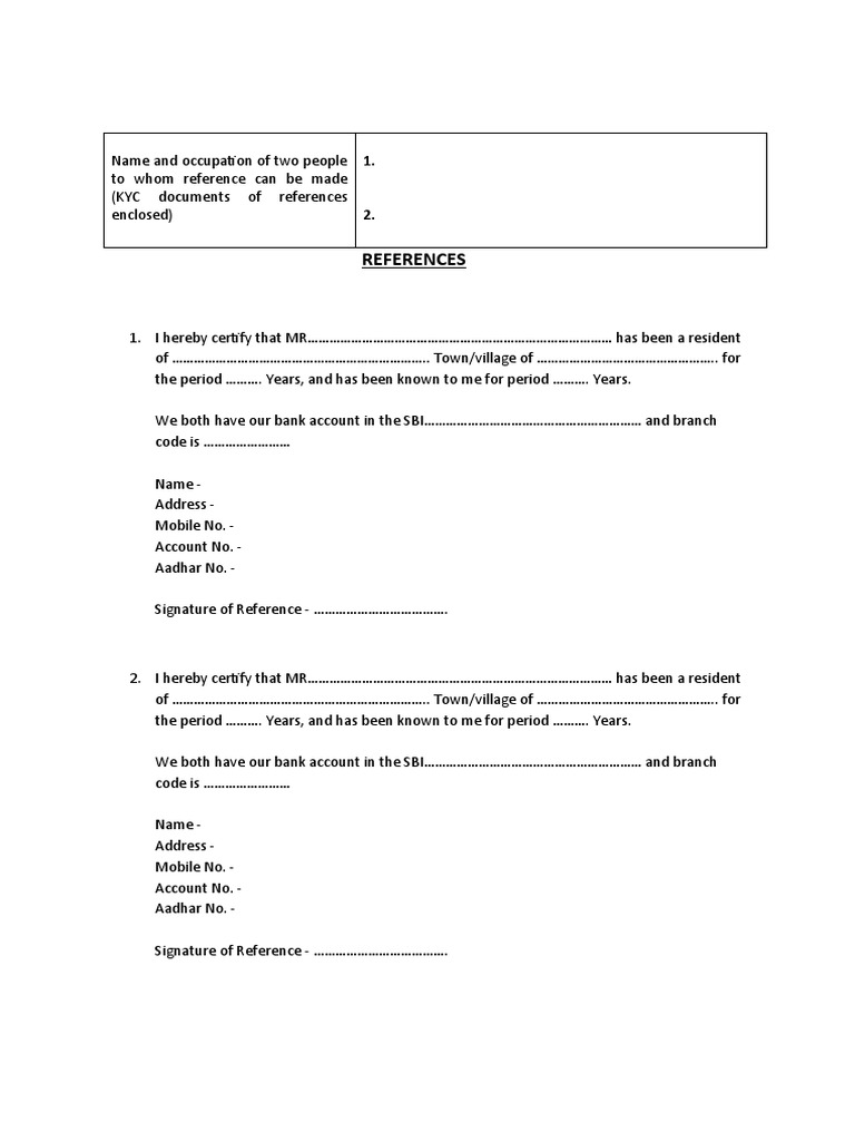 REFERENCE LETTER FOR APPLICANT | PDF