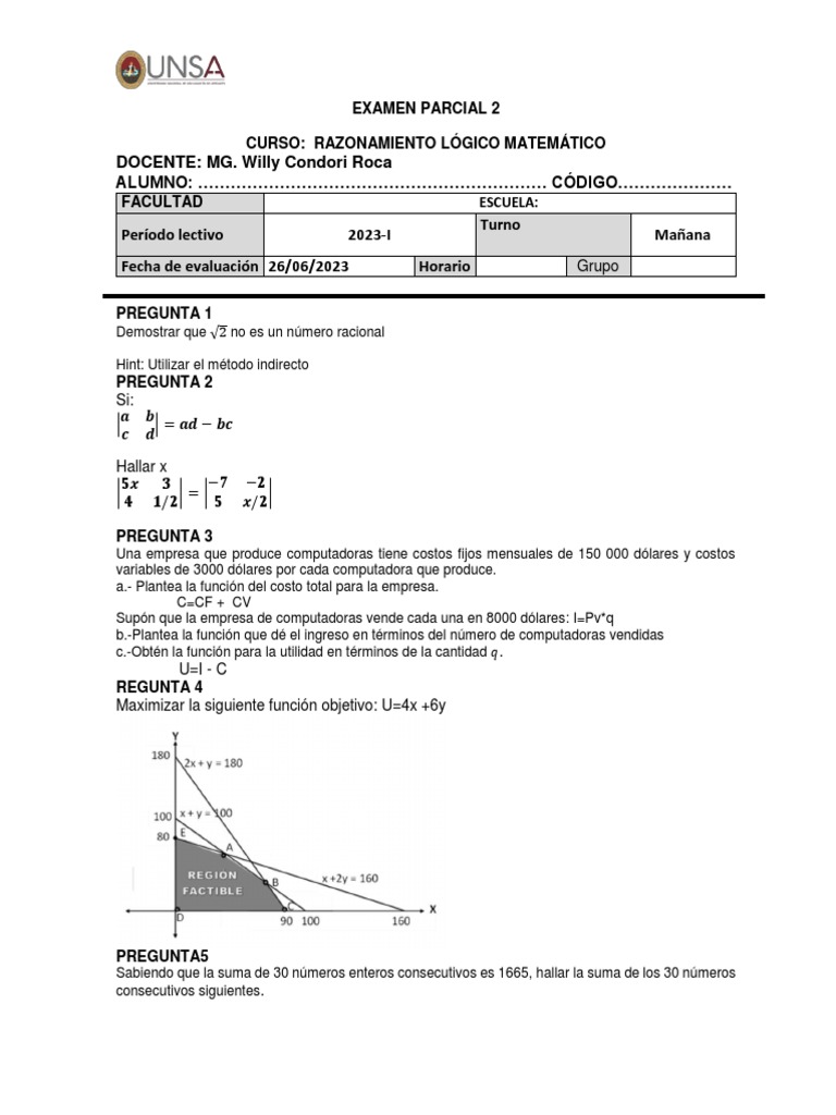 Examen Parcial 2_quimica | PDF