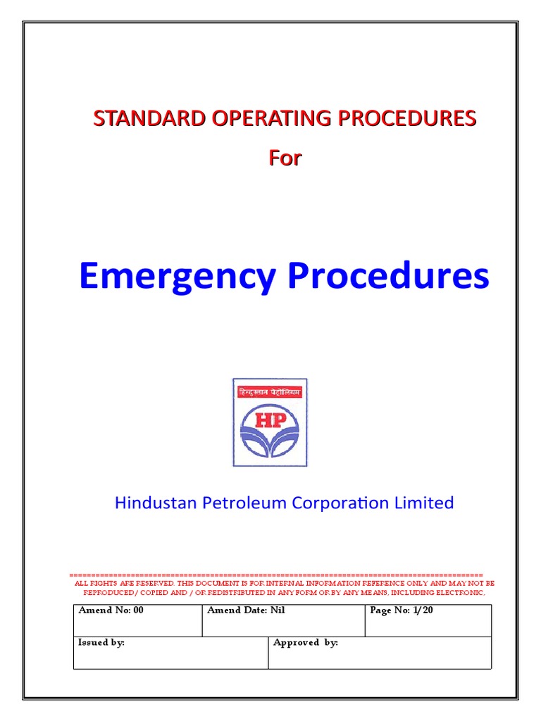 3 SOP - Emergency Procedure - Final Sent To Zones Without Phot | PDF ...