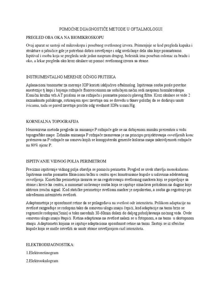 OFTALMOLOGIJA! | PDF