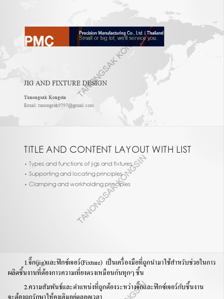 Jig and Fixture Design | PDF