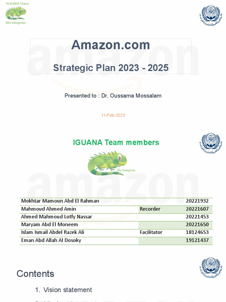 Amazon Strategic Plan 2023-2025 | PDF | Retail | Financial Markets