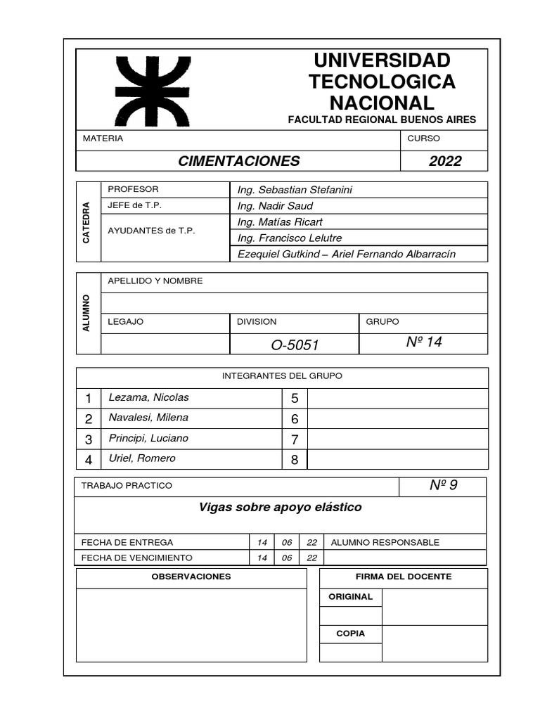 Carátula TP 9 | PDF