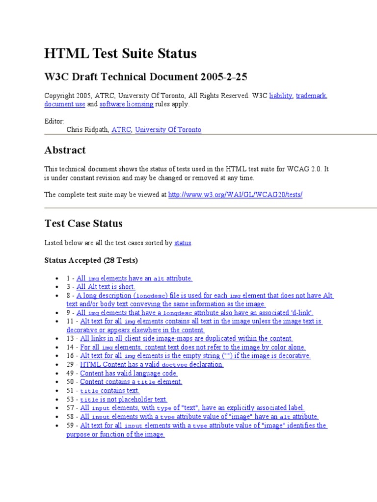 HTML Test Cases | PDF | Html Element | Html