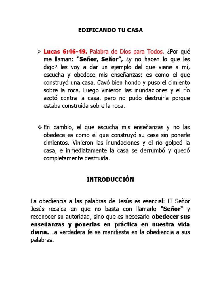Edificando Tu Casa | PDF | Jesús | Cristo (título)