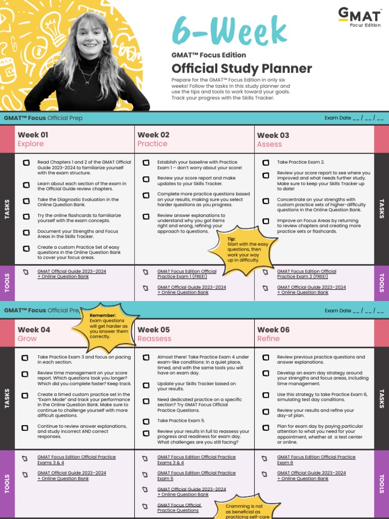 GMAT Focus 6 Week Study Planner 6 June 2023 | PDF | Graduate Management ...