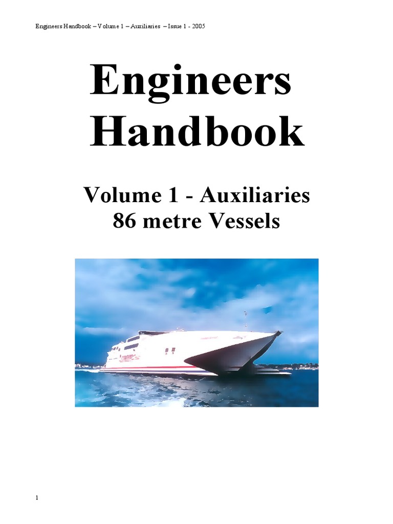 86m Engineers Handbook V.1 Aux - Issue 1 2005 | PDF | Pump | Valve