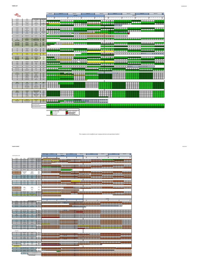 Crew Schedule for Poniente Jet 2023 | PDF