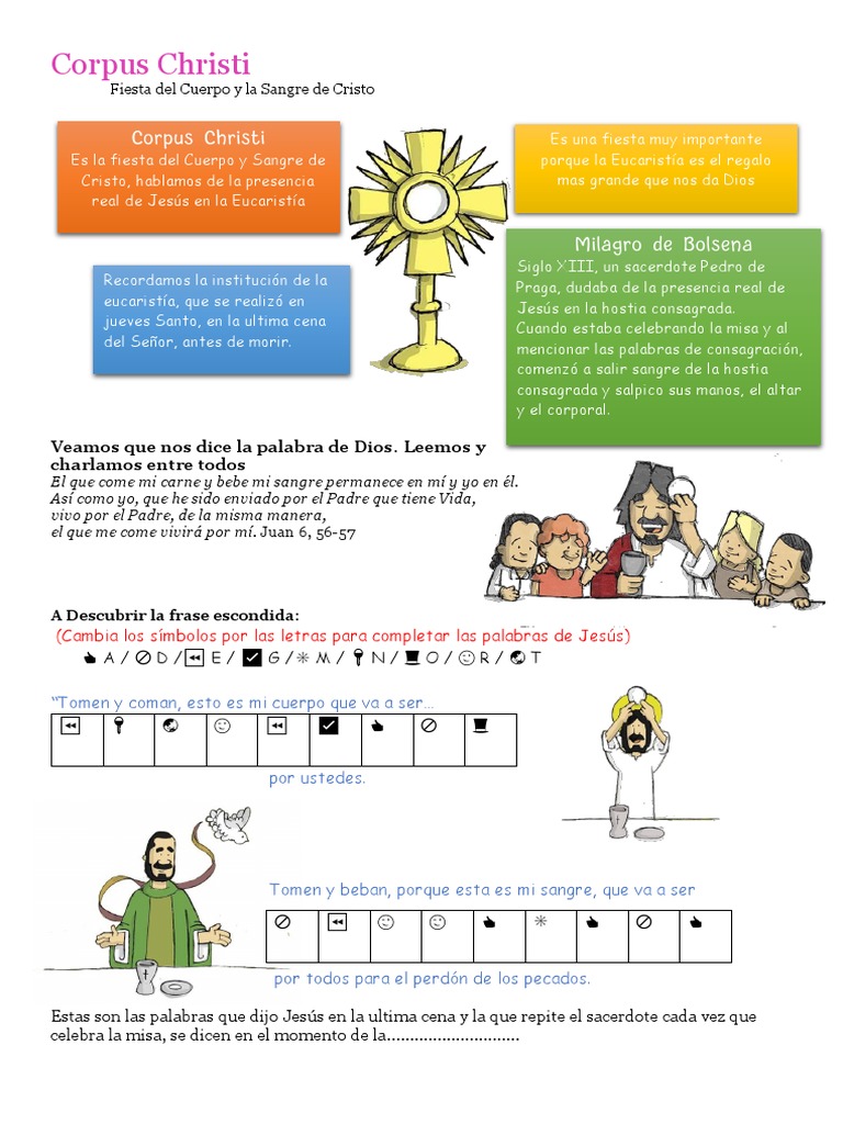 Corpus Christi (Niños) | Descargar gratis PDF | eucaristía | Panes