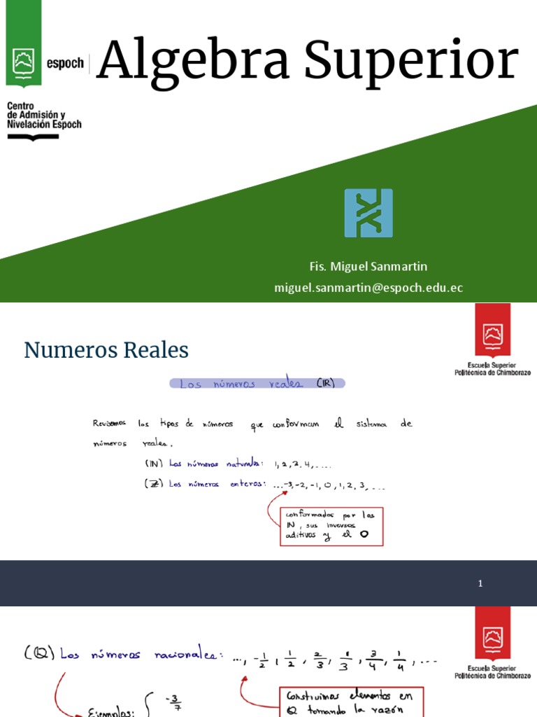 Algebra Superior Pres | PDF | Multiplicación | Polinomio