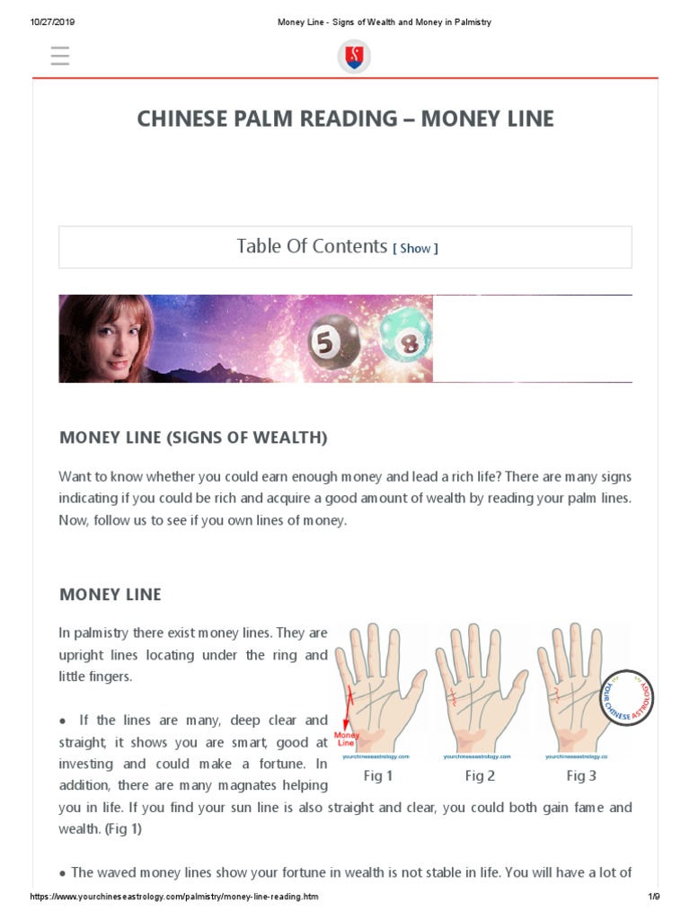 Money Line - Signs of Wealth and Money in Palmistry | PDF | Hand
