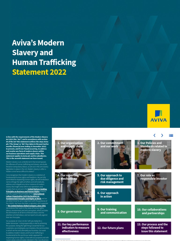 Aviva's Anti-Slavery Commitment | PDF | Employment | Labour Law