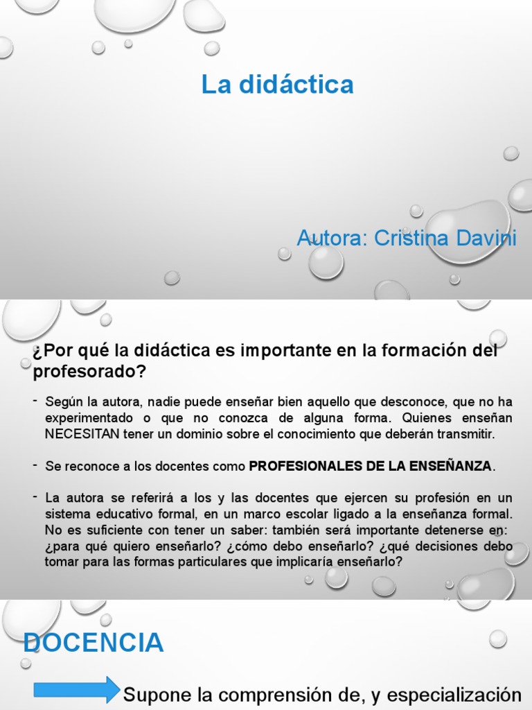 La Didactica Davini C | PDF | Enseñando | Aprendizaje
