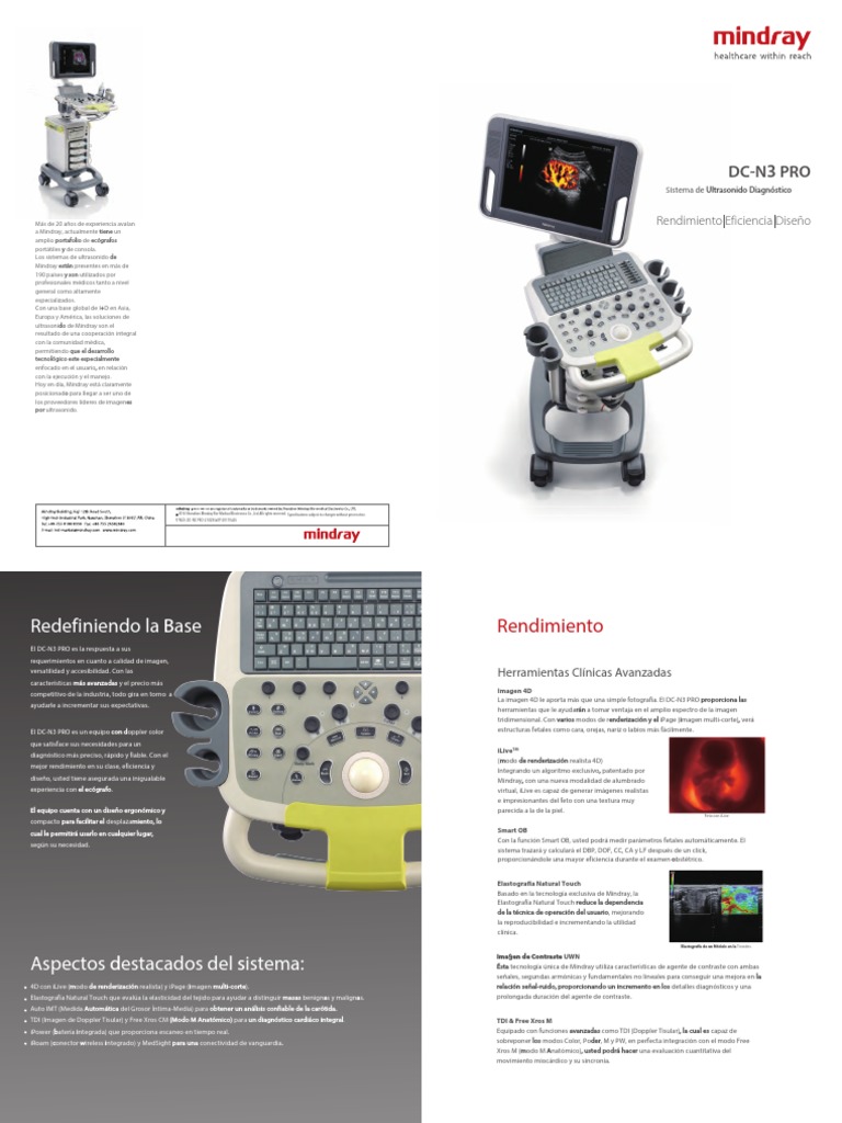 BR Ecografo DCN3 Pro Esp | PDF | Ultrasonido