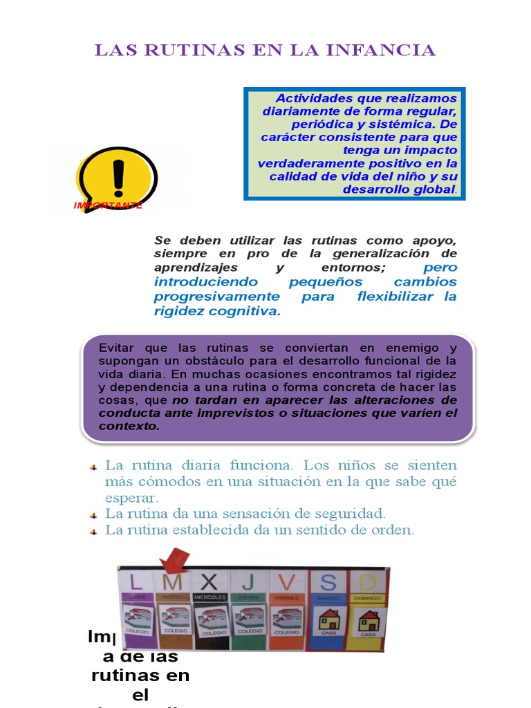 Las Rutinas en La Infancia. | PDF | Aprendizaje | Cognición