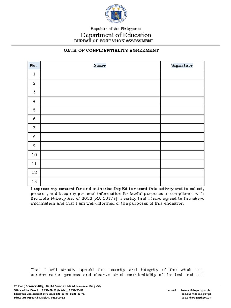 Confidentiality Agreement For Learners | PDF | Government | Civil Law ...