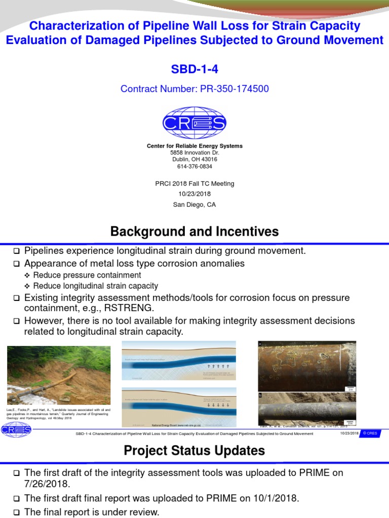 SBD-1-4 Characterization of Pipeline Wall Loss For Strain Capacity Evaluation | PDF | Strength ...