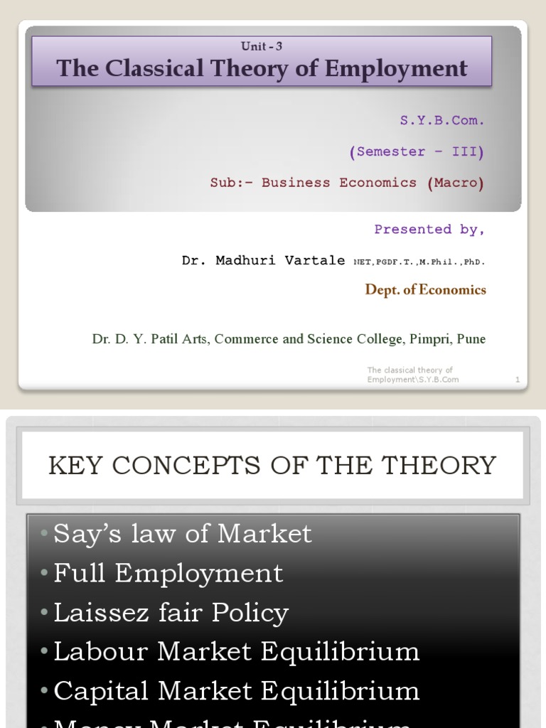 Classical Theory of Employment Says Law | PDF | Labour Economics | Full ...