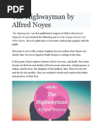 Summary of The Highwayman Poem | PDF | Poetry