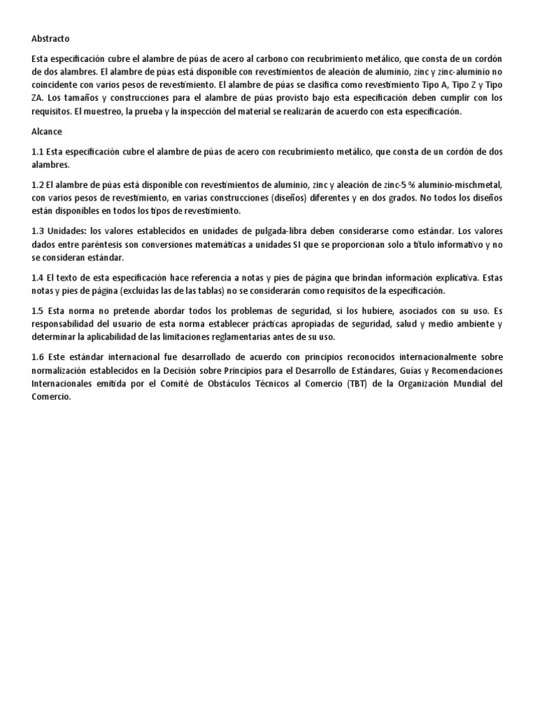 Traducción ASTM A-121 | PDF | Tecnología