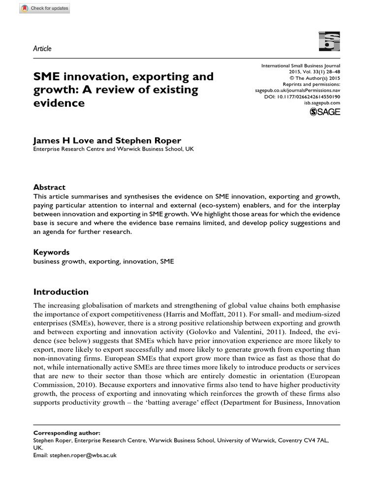 Examplle Of Exporting Download Free PDF Innovation Small And