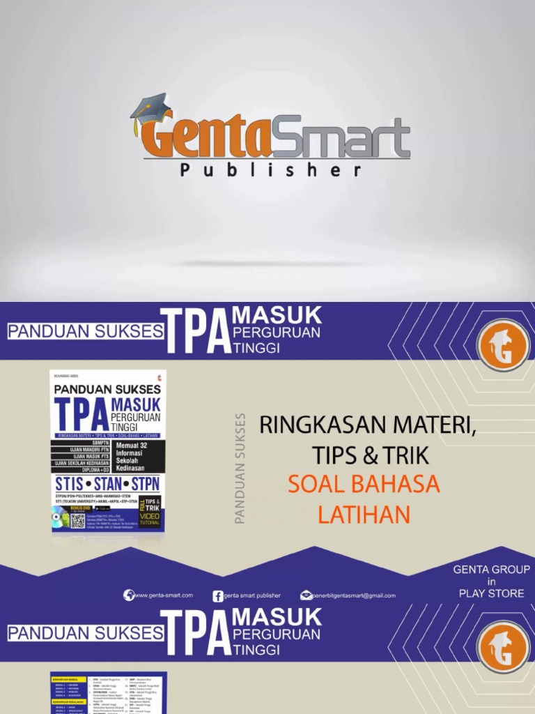 Panduan Sukses TPA Masuk Perguruan Tinggi | PDF Panduan Sukses TPA Masuk Perguruan Tinggi | PDF