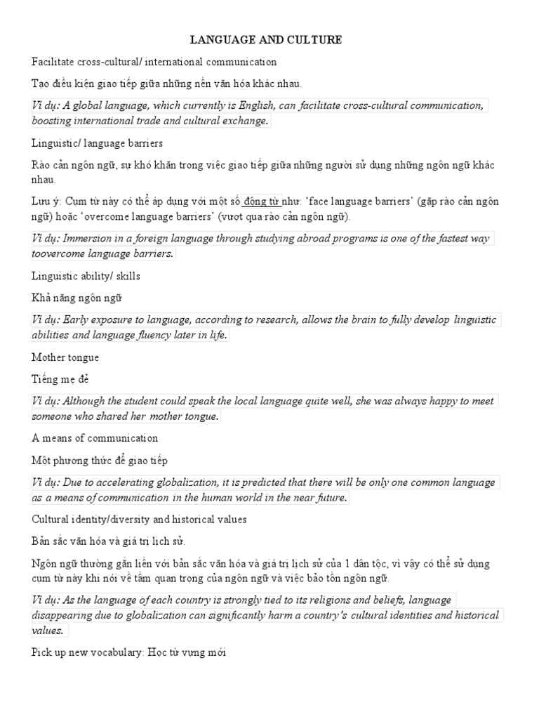 Language and Culture | PDF