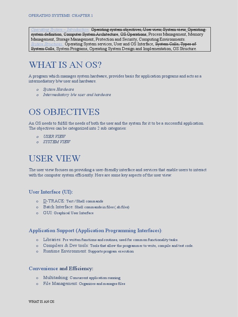 Operating System Chap 1 | PDF | Operating System | Process (Computing)