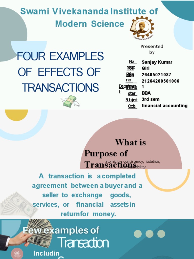 Effects of Transactions on Accounting | PDF | Financial Transaction ...