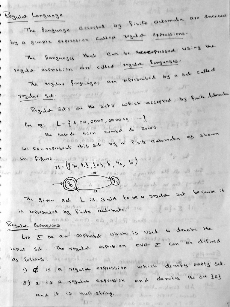 06 Regular Expressions-Conversion of Re To Fa and Fa To Re | PDF