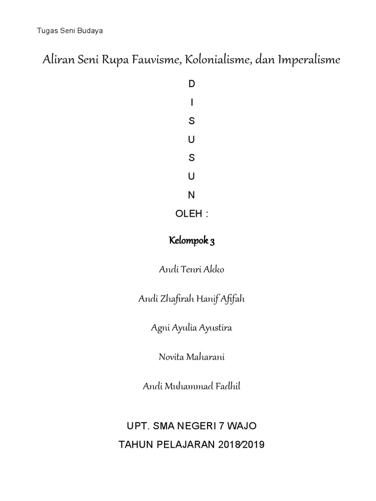 Aliran Seni Rupa Fauvisme | PDF