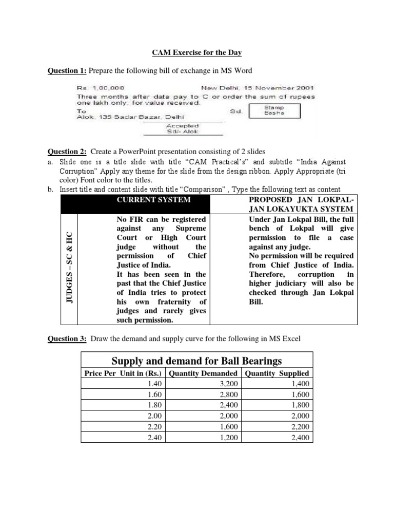 CAM Exercise For The Day | PDF | Law | Technology & Engineering
