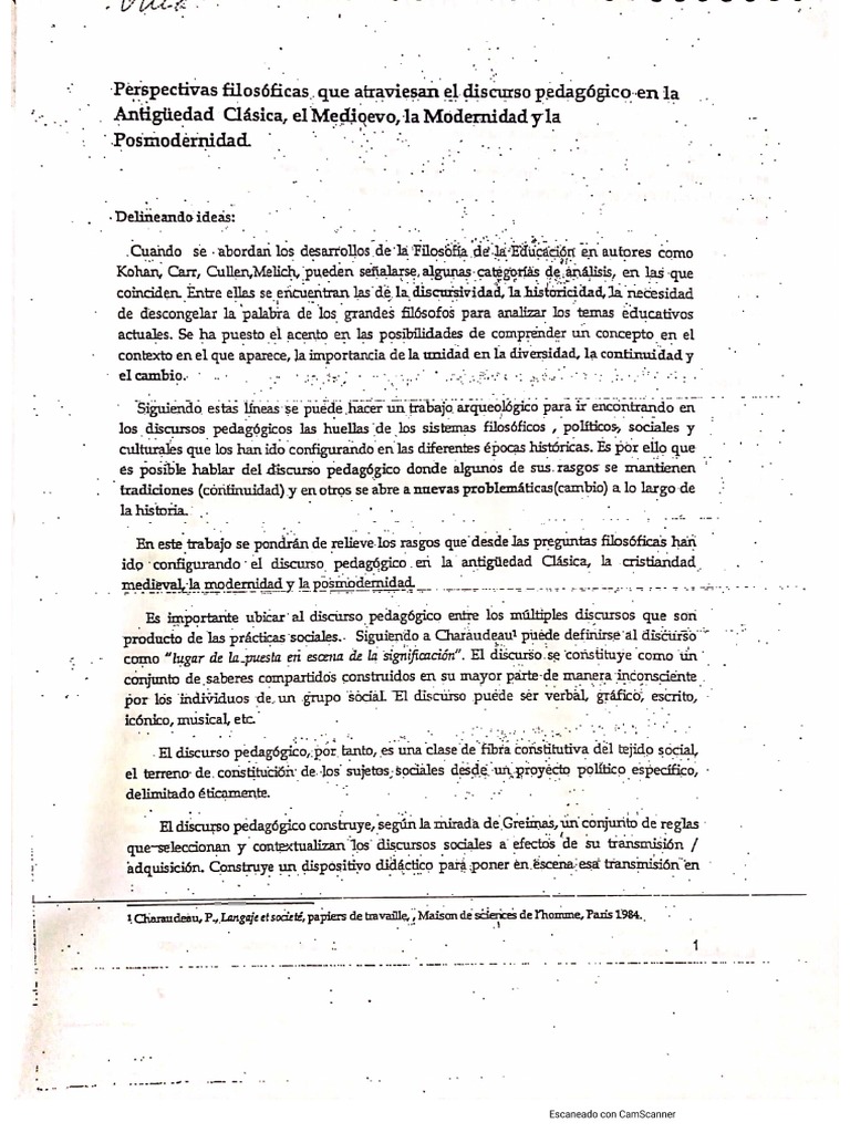 OCR Discurso Pedagógico Filo Educ | PDF | Conocimiento | Platón