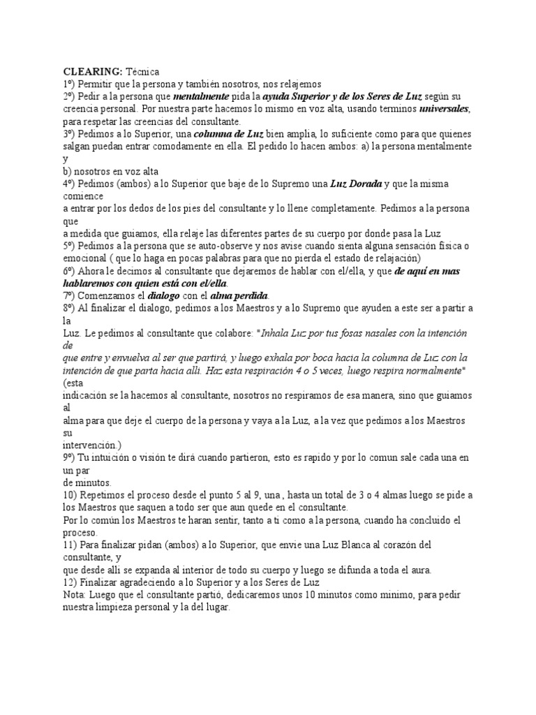 Guia de Clearing Practica 2022 | PDF | Relaciones personales, crianza y ...