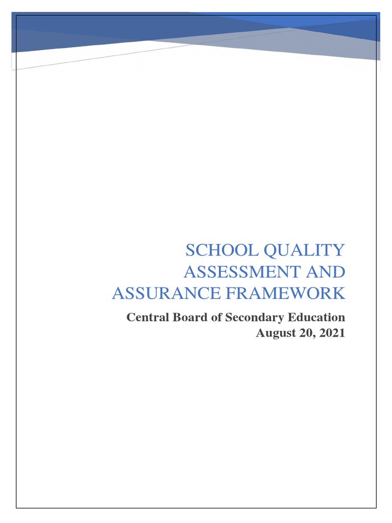 SQAA Framework for School Quality Assessment | PDF | Pedagogy ...