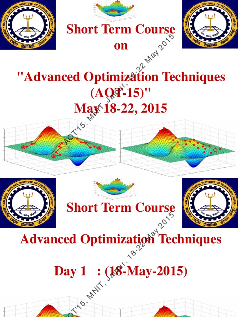 Advanced Optimization Technique | PDF | Mathematical Optimization | Linear Programming