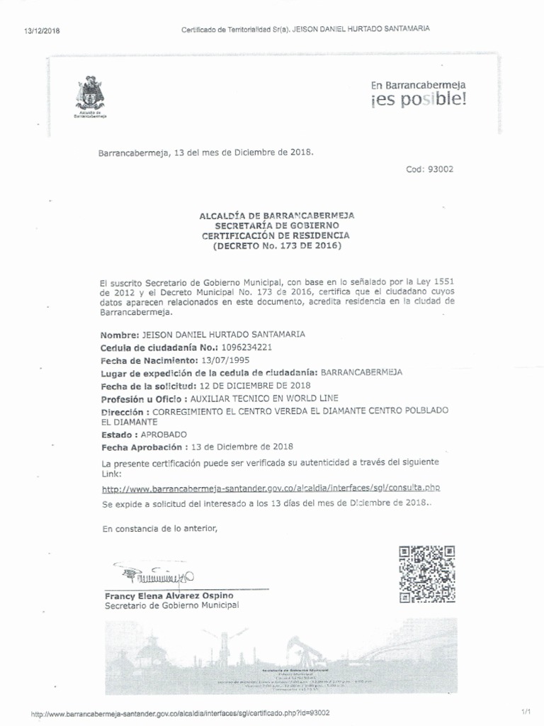 Hoja de Vida Jeison Daniel Hurtado | PDF