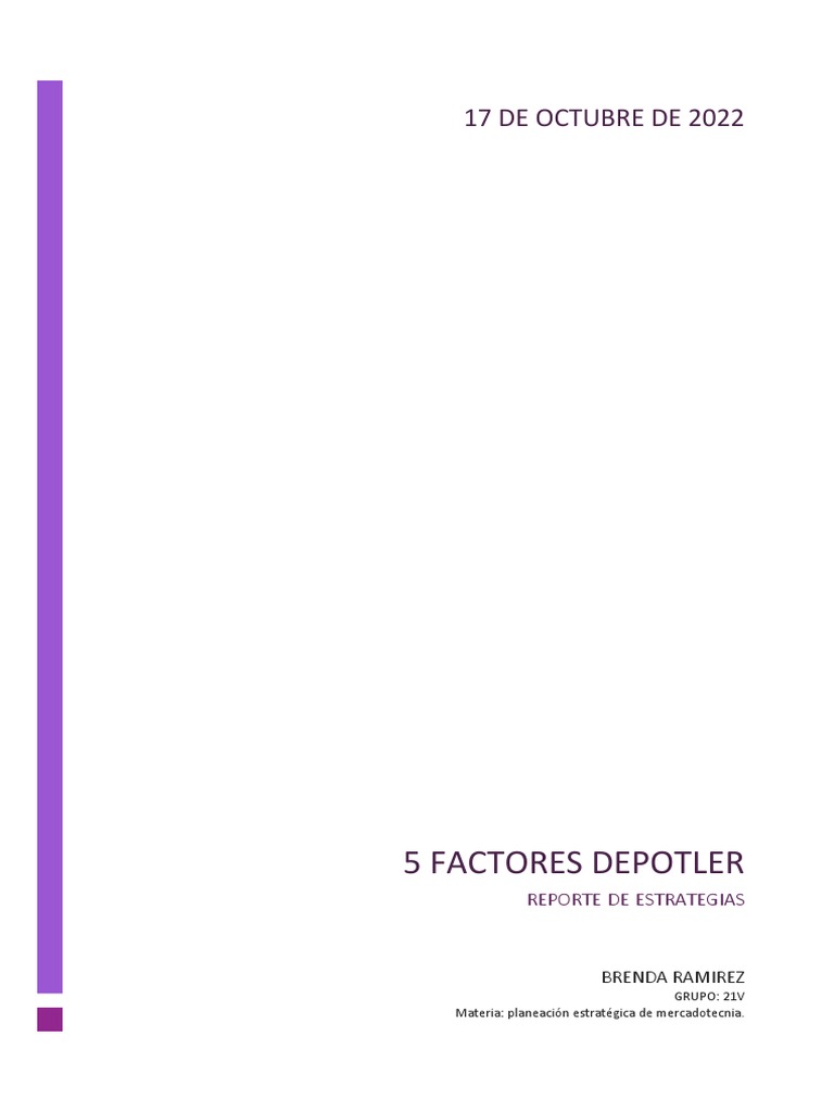 5 factores de potler | PDF | Economias | Business