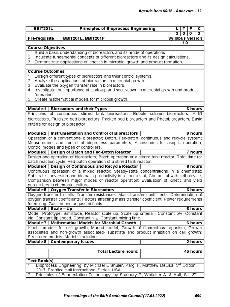 Bbit301l Principles-Of-bioprocess-Engineering Th 1.0 70 Bbit301l | PDF ...