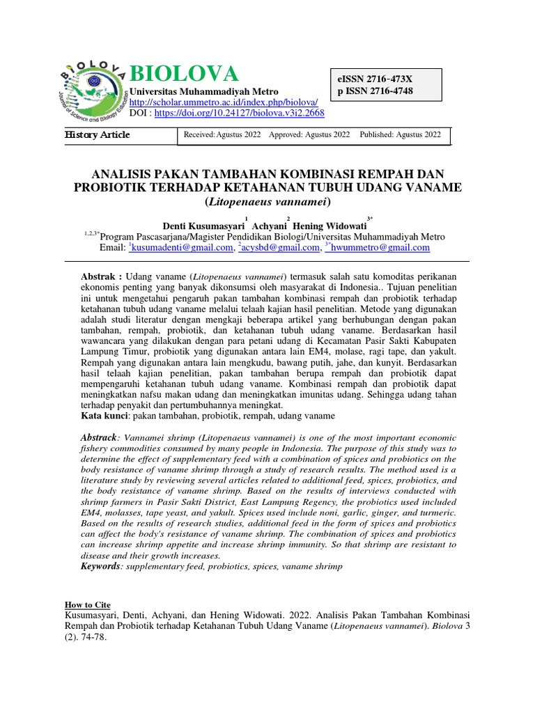 Contoh Artikel Jurnal Hasil Kajian Teori | PDF